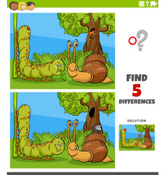 Differences educational task for kids with Vector Image