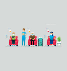 Set banner isometric medical treatment for patient