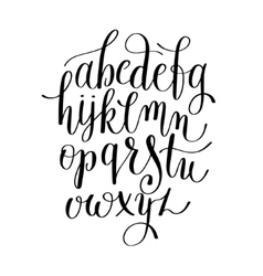 Black and white hand lettering alphabet design Vector Image