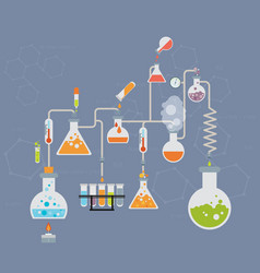 Chemistry infographics template showing various Vector Image