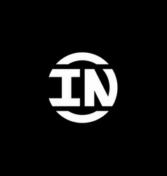 In logo monogram with emblem shape combination Vector Image