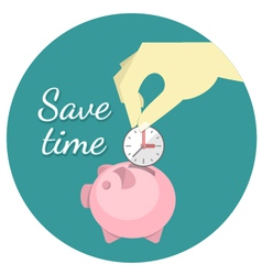 Planning time management metaphor cartoon banner Vector Image