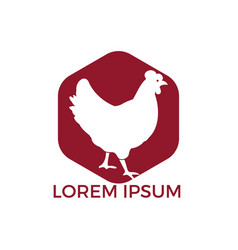 Hen logo design Royalty Free Vector Image - VectorStock