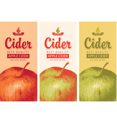 Labels for cider Royalty Free Vector Image - VectorStock