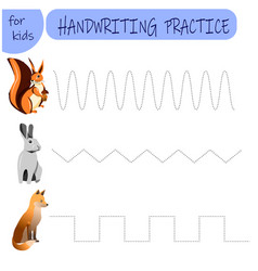 Handwriting practice butterfly for Royalty Free Vector Image