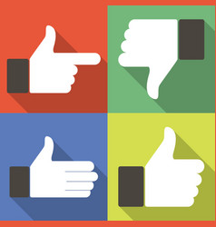 Like - icon like in flat style like icon thumb up Vector Image