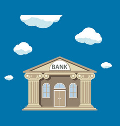 Cartoon retro bank building or courthouse Vector Image