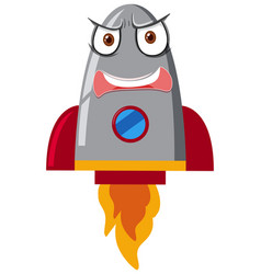A rocket in the space Royalty Free Vector Image