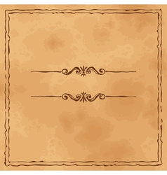 Vintage design elements on old paper sheet Vector Image
