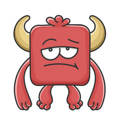 Funny colorful square faces set Royalty Free Vector Image