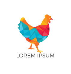 Hen logo design Royalty Free Vector Image - VectorStock