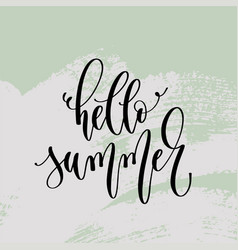 Hello summer hand written lettering Royalty Free Vector