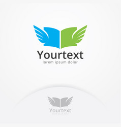 Book tree logo design Royalty Free Vector Image