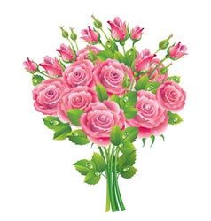 Bouquet roses Royalty Free Vector Image - VectorStock