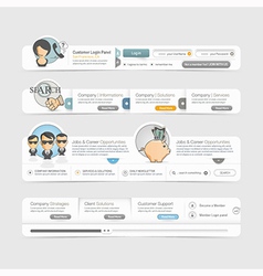 Business Website template infographic design menu Vector Image