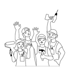 Cartoon painter Royalty Free Vector Image - VectorStock