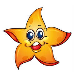 Smiling Moon And Star Cartoon Characters Vector Image