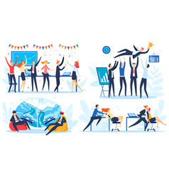 Business team set Royalty Free Vector Image - VectorStock