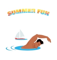 Summer Fun Banner Poster Concept Design Royalty Free Vector
