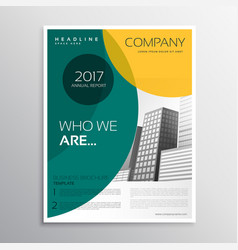 Amazing green and yellow brochure leaflet design Vector Image