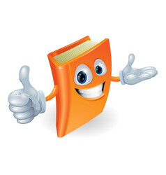 Happy cartoon book man Royalty Free Vector Image