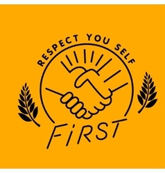 Hand drawn handshake international business Vector Image