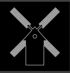 Mill white color path icon Royalty Free Vector Image