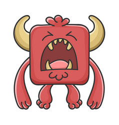 Skeleton in a jelly monster cartoon Royalty Free Vector