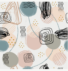 Seamless pink pattern with horses Royalty Free Vector Image