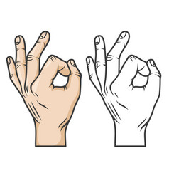 Okay gesture agree or perfect symbol Royalty Free Vector