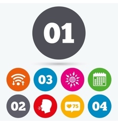 Step one two three icons sequence options Vector Image