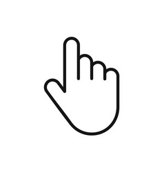 White hand cursor pointer icon Royalty Free Vector Image