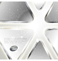 A set of chrome metallic labels Royalty Free Vector Image