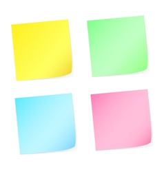 Post it notes icons set Royalty Free Vector Image
