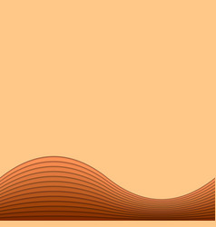 Brown wavy background from layer stripes Vector Image