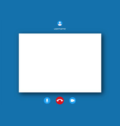 Video call template Royalty Free Vector Image - VectorStock