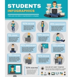 Books education infographics Royalty Free Vector Image