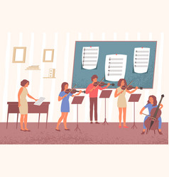 Music lesson cartoon Royalty Free Vector Image