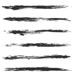 Set grunge brush strokes Royalty Free Vector Image