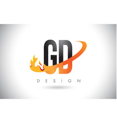 Gd g d letter logo design creative icon modern Vector Image