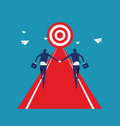 Businessman hasty running concept business Vector Image