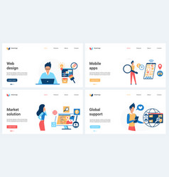 Web site gradient design template software Vector Image