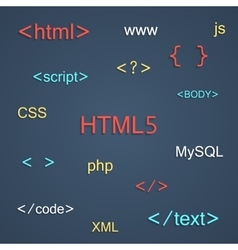 Php coding on black Royalty Free Vector Image - VectorStock