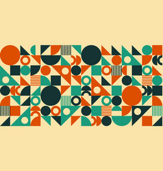Seamless mid century modern autumn pattern Vector Image