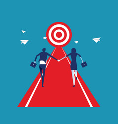 Businessman hasty running concept business Vector Image
