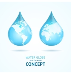 Earth blue drop Royalty Free Vector Image - VectorStock