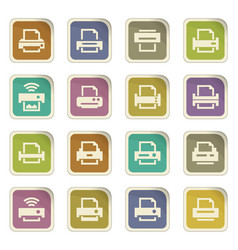 Print icons set Royalty Free Vector Image - VectorStock