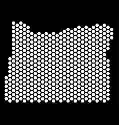 Hex-tile oregon state map Royalty Free Vector Image