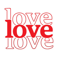 Love icon with dashed line romantic inscription Vector Image