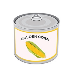 Golden corn can Royalty Free Vector Image - VectorStock